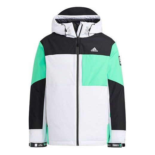 EA7 Colour-Block Hooded Ski Jacket